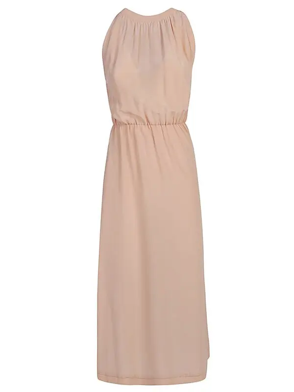 CRIDA MILANO Silk Midi Dress - Pink