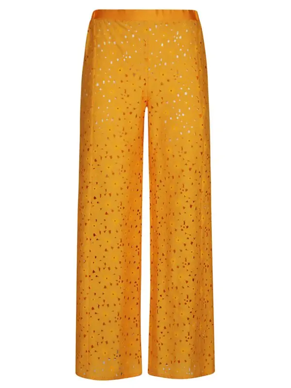 FEEL ME FAB Tartana Wide Leg Trousers - Yellow