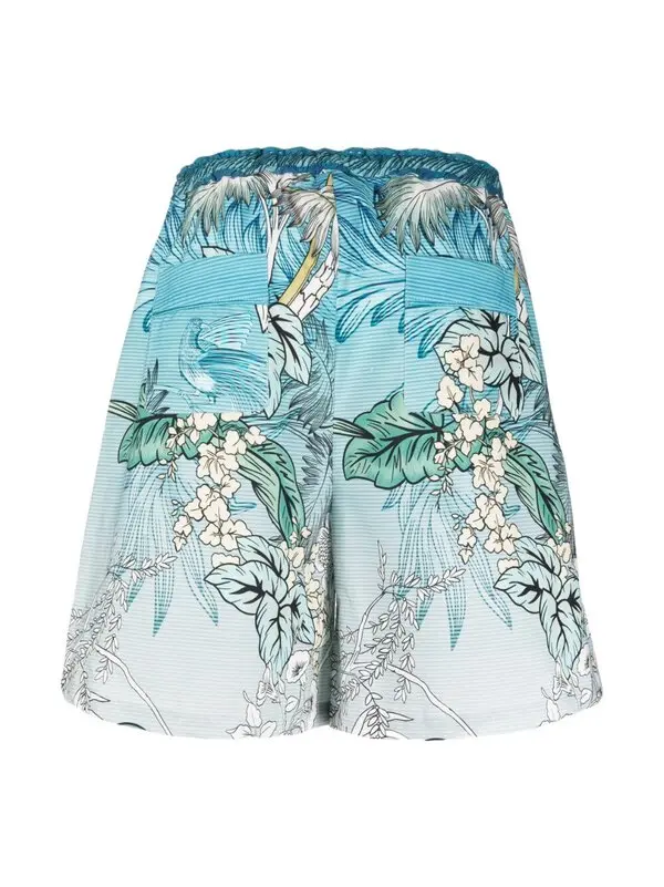 F.R.S FOR RESTLESS SLEEPERS Printed Cotton Shorts - Clear Blue