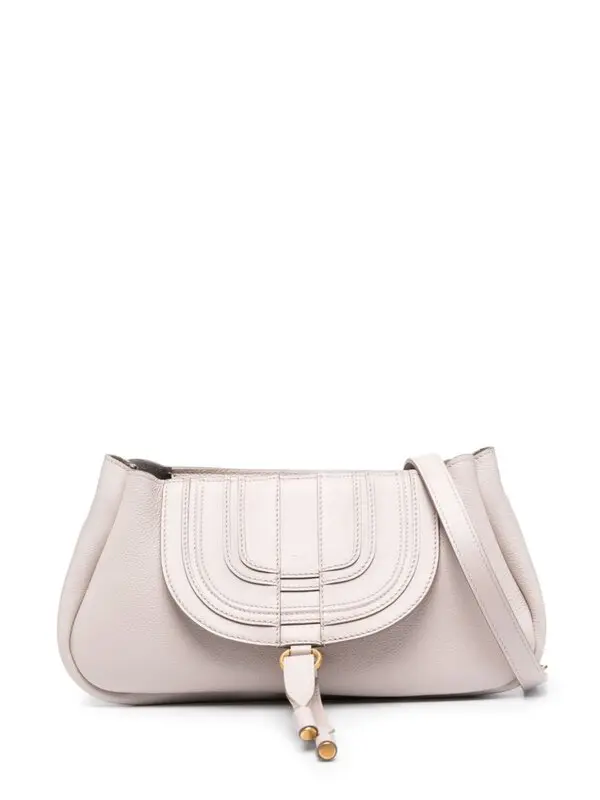Chloé Marcie Leather Clutch - Grey