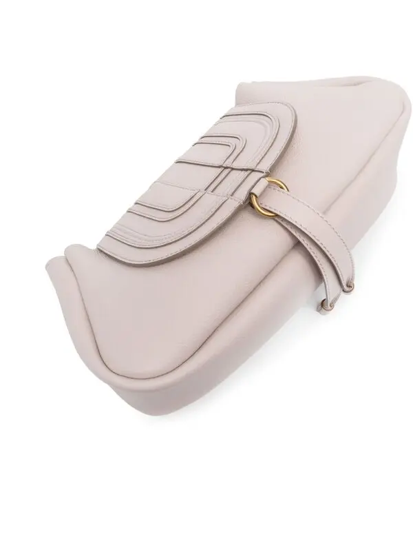 Chloé Marcie Leather Clutch - Grey