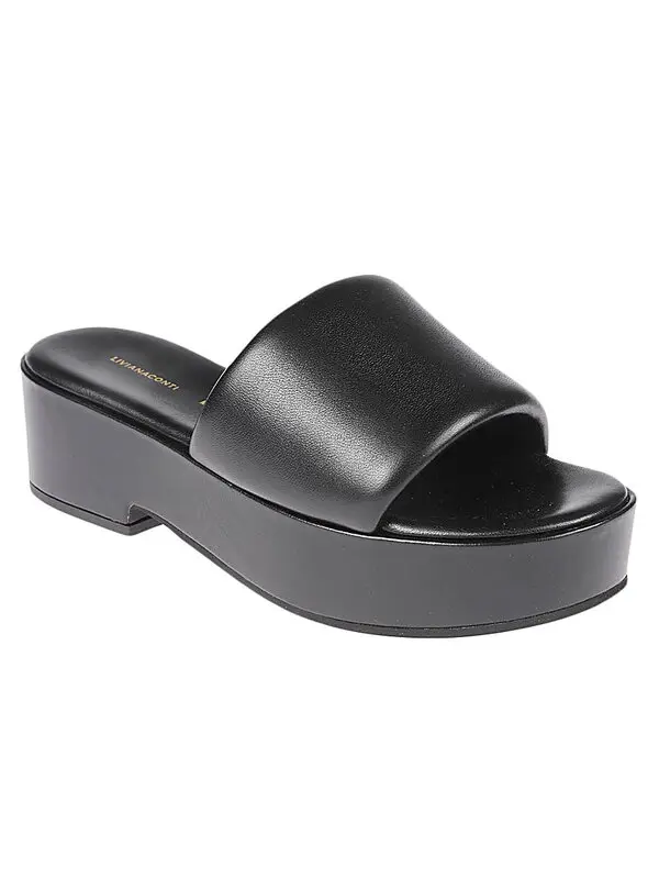 Liviana Conti Leather Platform Mules