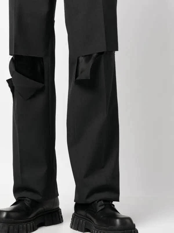 Givenchy Ripped Wide Leg Trousers