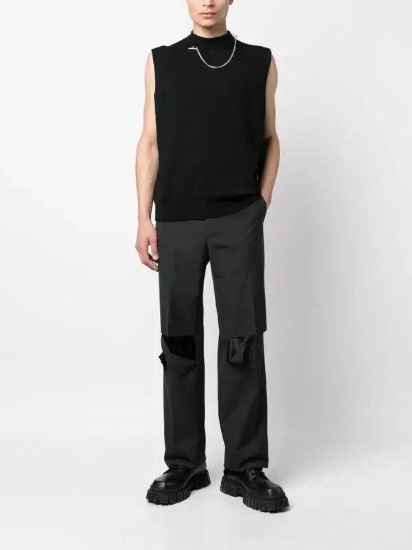 Givenchy Ripped Wide Leg Trousers