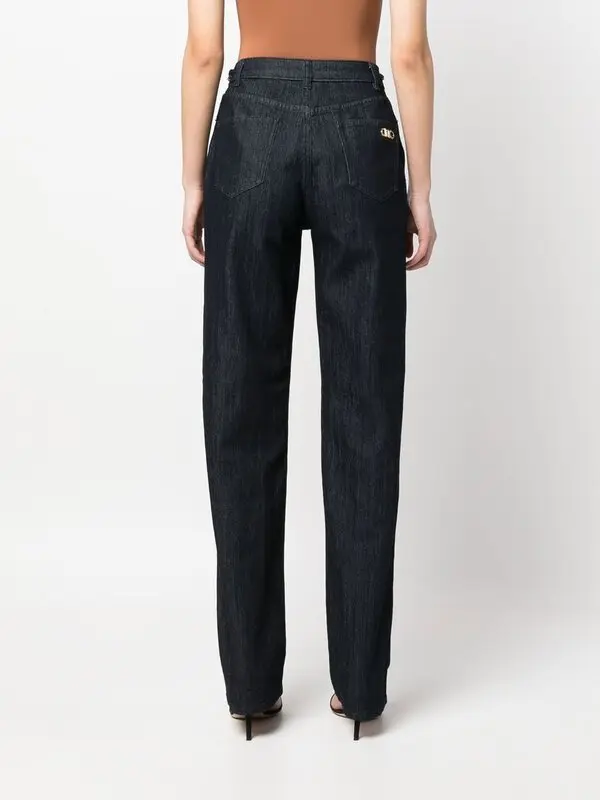 Michael Kors Straight-leg Chain-detail Jeans