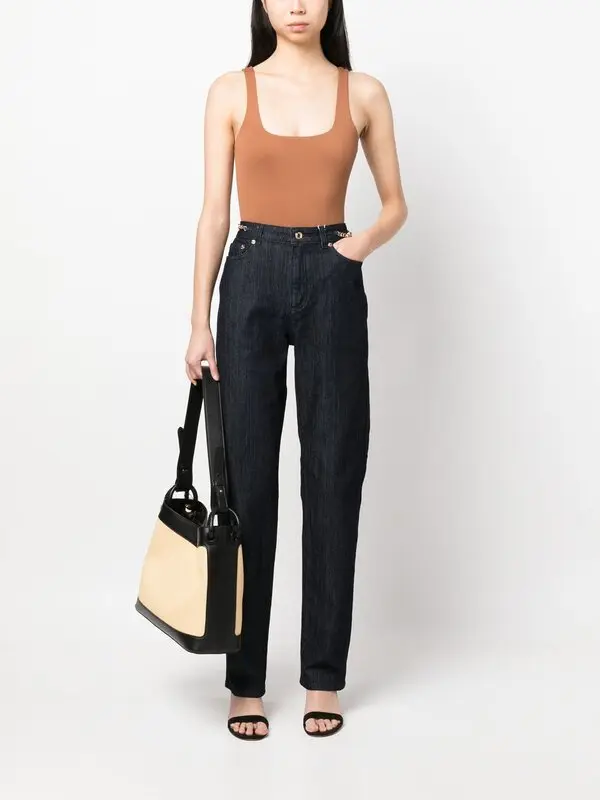 Michael Kors Straight-leg Chain-detail Jeans