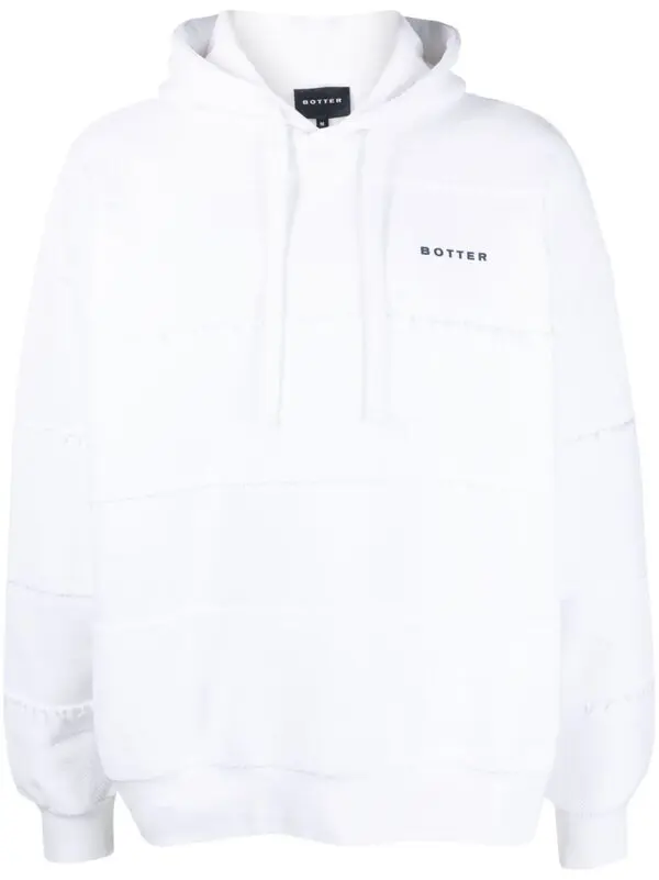 BOTTER Logo-print Organic Cotton Hoodie - White