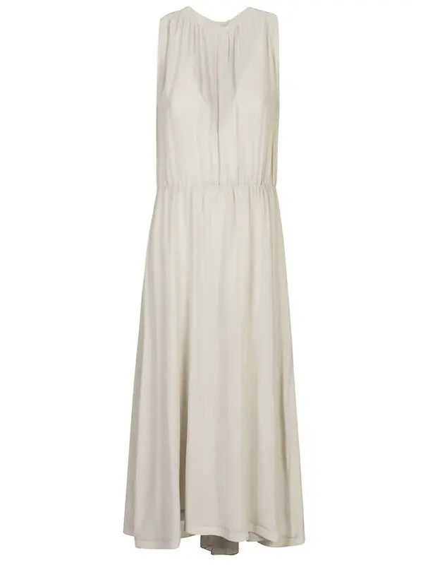 CRIDA MILANO Silk Midi Dress - Grey