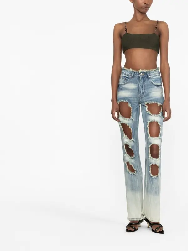 RUI Cut-out Detail Straight-leg Jeans