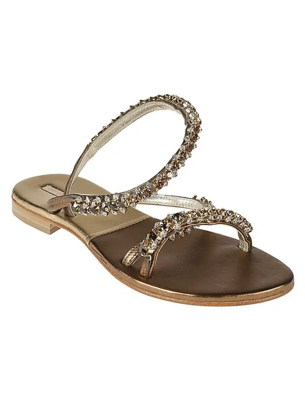EMANUELA CARUSO CAPRI Jewel Leather Sandals