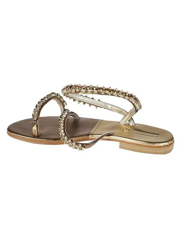 EMANUELA CARUSO CAPRI Jewel Leather Sandals