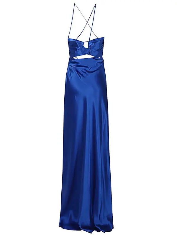 THE SEI Asymmetric Silk Long Dress