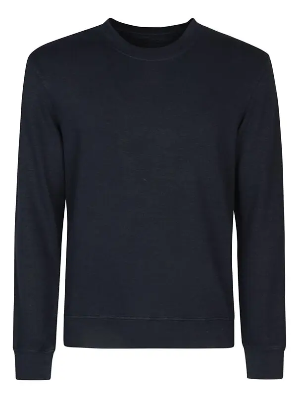 ORIGINAL VINTAGE Cotton Blend Linen Sweatshirt - Blue