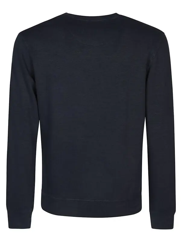 ORIGINAL VINTAGE Cotton Blend Linen Sweatshirt - Blue