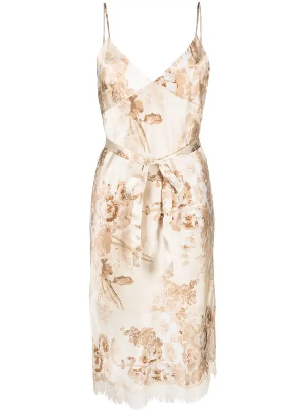 slim fit dress slacks Gold Hawk Coco Lace Silk Dress main image 1