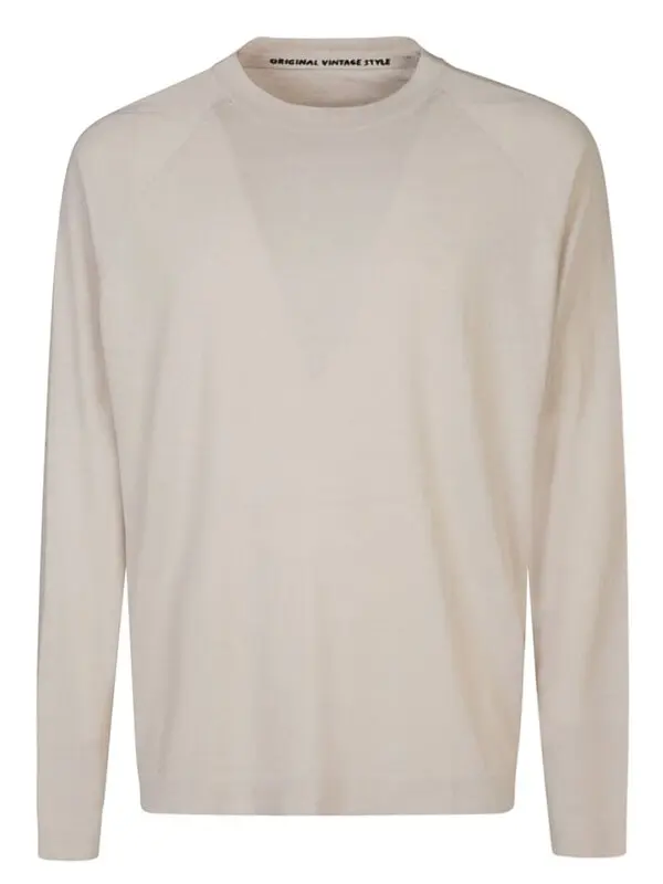 ORIGINAL VINTAGE Cotton Blend Silk Sweater - Grey