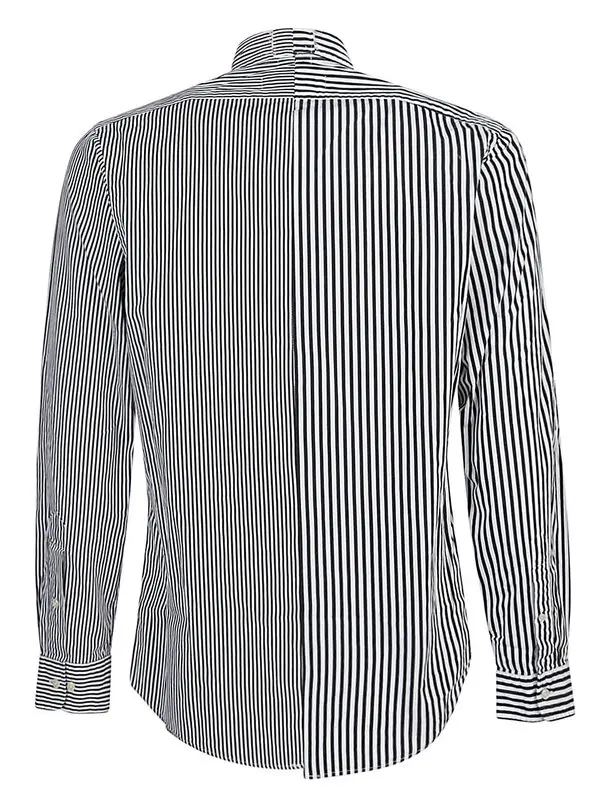 E.L.V. DENIM Contrast Striped Cotton Shirt