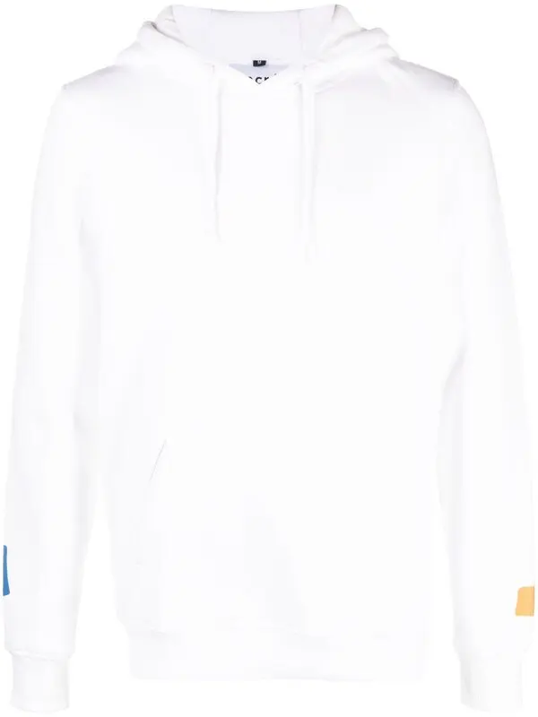 ENCRE' Graphic-print Long-sleeved Hoodie - White