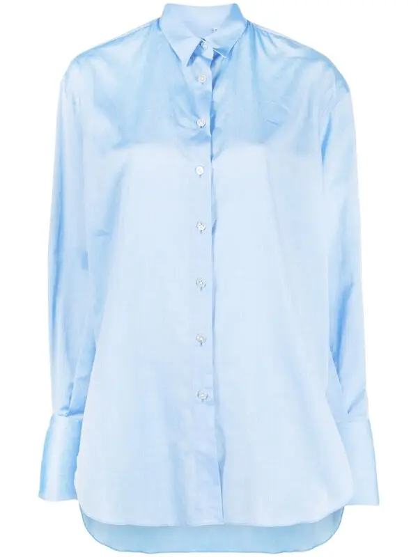 FINAMORE 1925 Cotton Shirt - Clear Blue