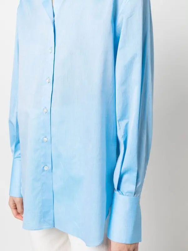 FINAMORE 1925 Cotton Shirt - Clear Blue