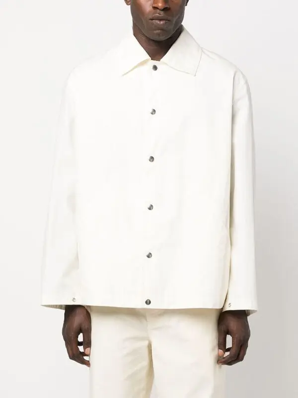 JIL SANDER Logo Cotton Shirt Jacket