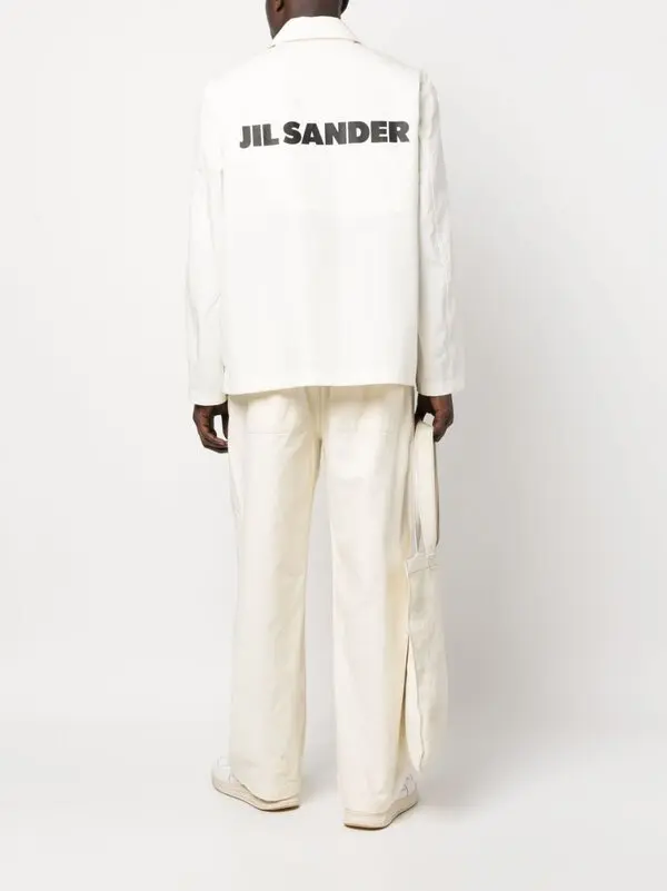 JIL SANDER Logo Cotton Shirt Jacket