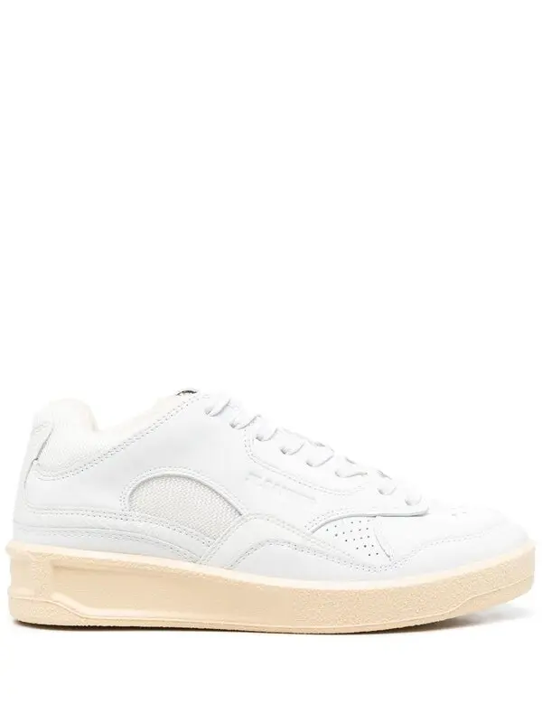 JIL SANDER Basket Leather Sneakers - White