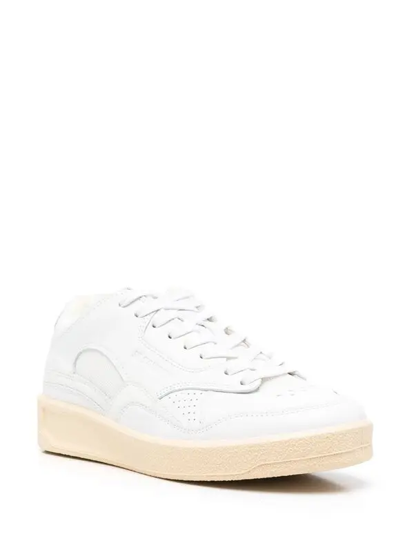 JIL SANDER Basket Leather Sneakers - White