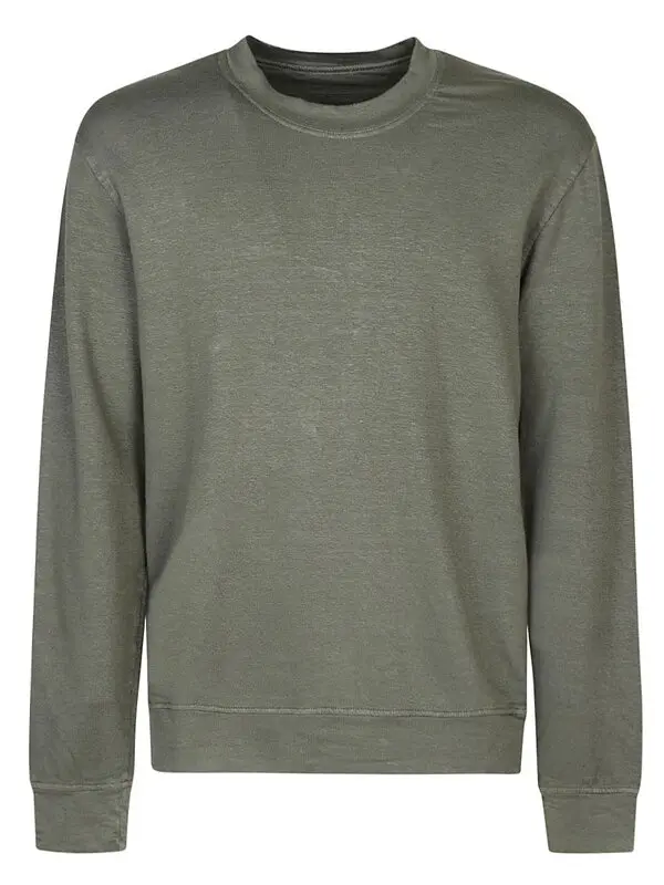 ORIGINAL VINTAGE Cotton Blend Linen Sweatshirt - Green