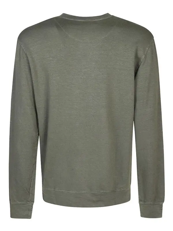 ORIGINAL VINTAGE Cotton Blend Linen Sweatshirt - Green