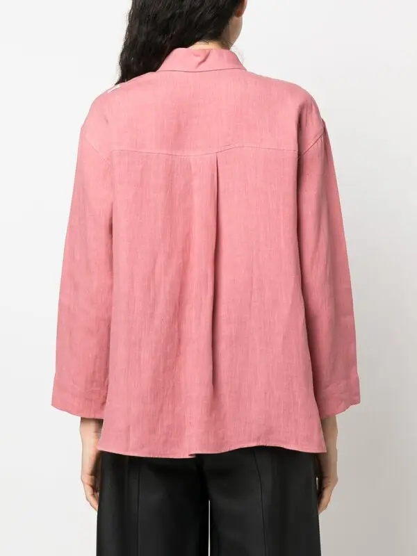 Max Mara Long-sleeve Linen Shirt