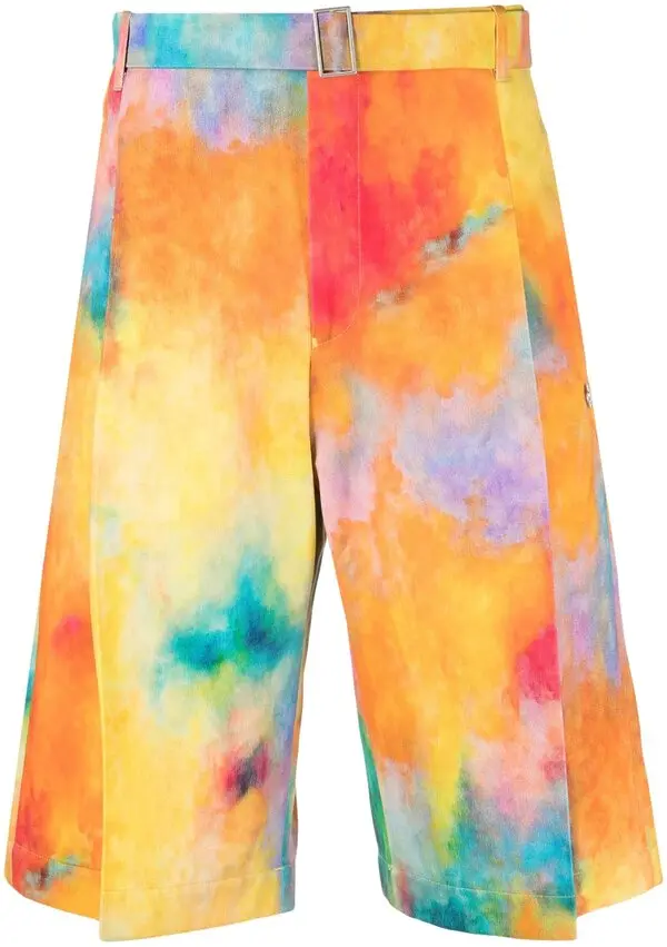 ÉTUDES Tie-dye Print Pleated Shorts