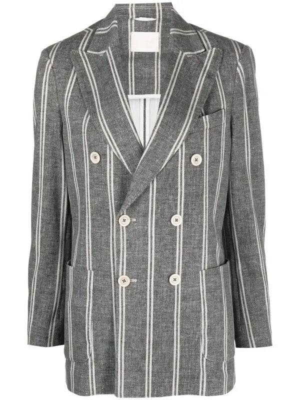 CIRCOLO 1901 Striped Double Breasted Jacket