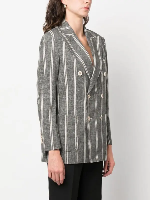 CIRCOLO 1901 Striped Double Breasted Jacket