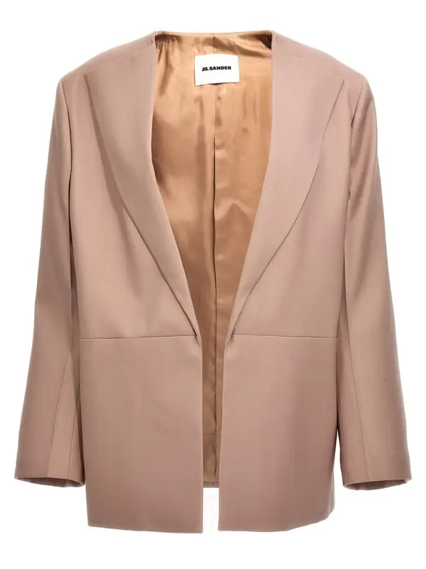 JIL SANDER Single-breasted Blazer - Beige