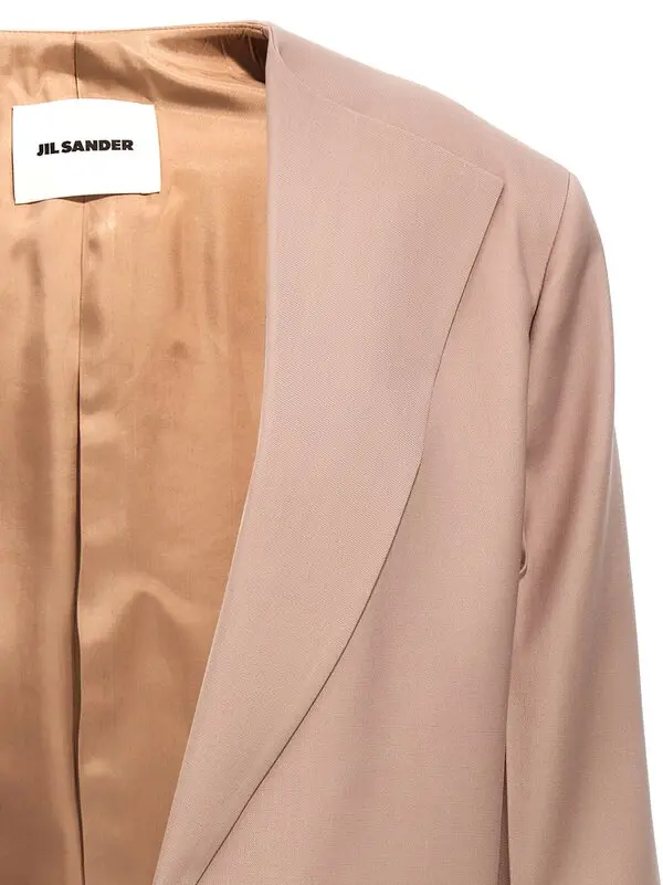 JIL SANDER Single-breasted Blazer - Beige