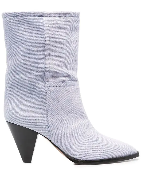 Isabel Marant Rouxa Leather Boots - Lilac