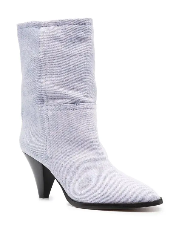 Isabel Marant Rouxa Leather Boots - Lilac