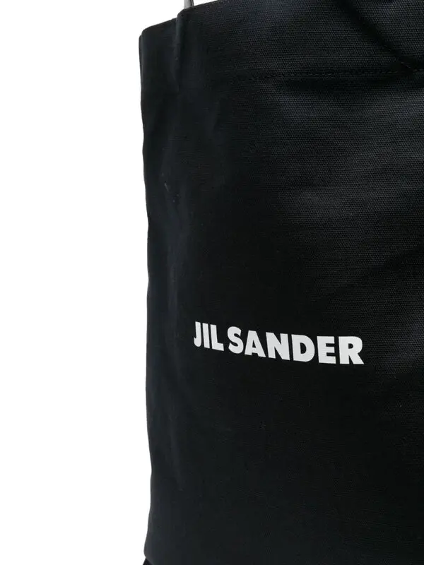 JIL SANDER Logo Print Tote - Black