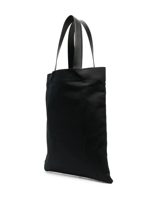 JIL SANDER Logo Print Tote - Black