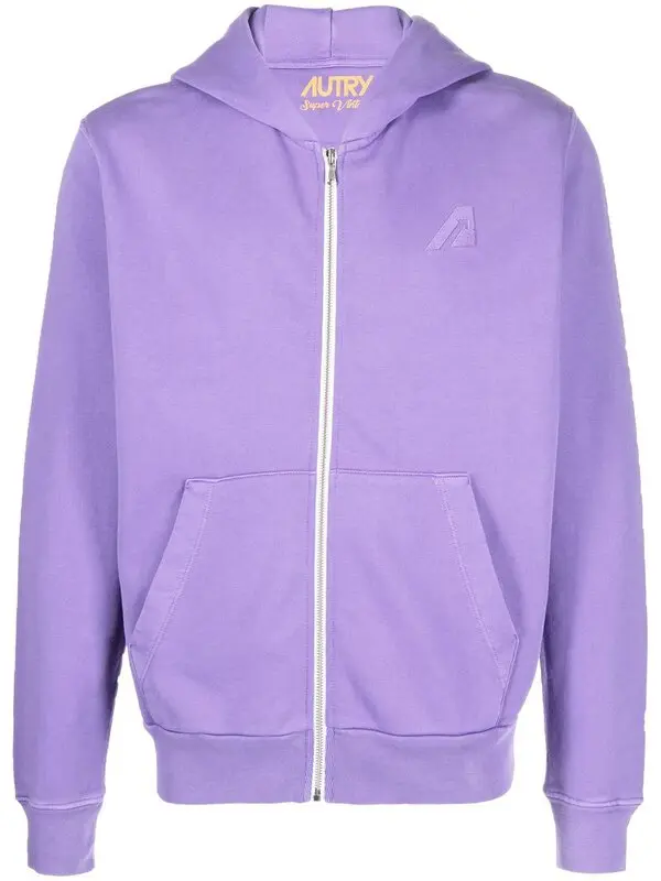 AUTRY Logo Cotton Hoodie - Purple