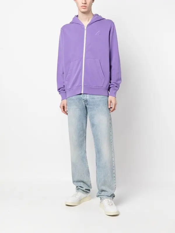 AUTRY Logo Cotton Hoodie - Purple