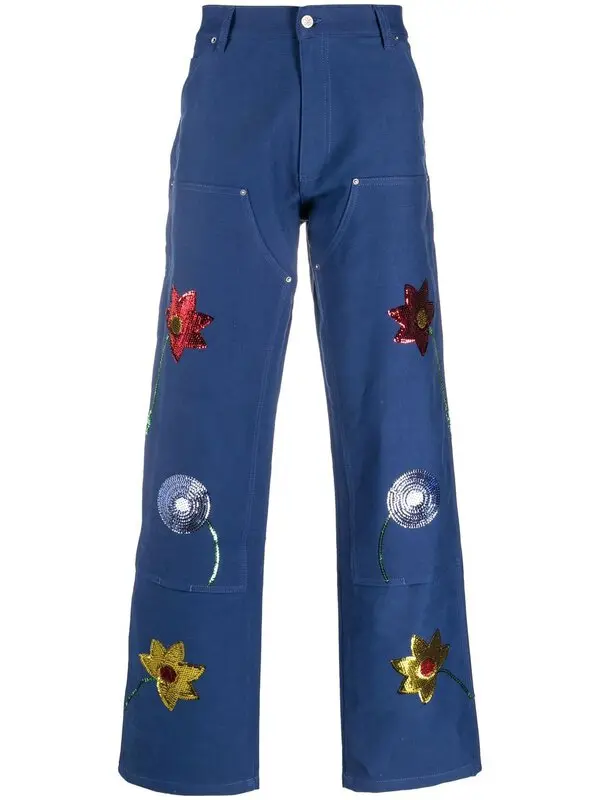 SKY HIGH FARM WORKWEAR Sequin-embellished Denim Jeans