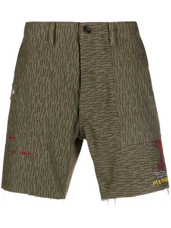 President's Camouflage Print Shorts - Brown
