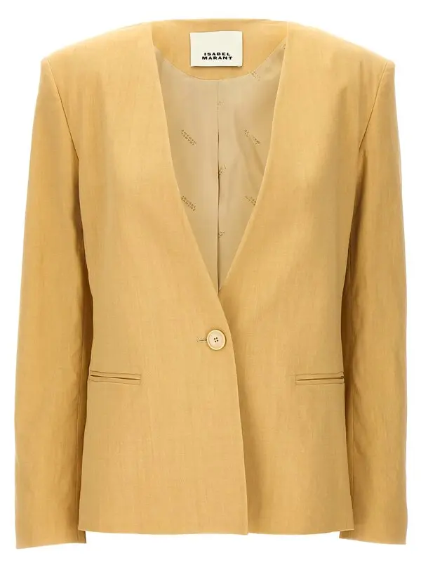 Isabel Marant Manzil' Single-breasted Blazer - Beige
