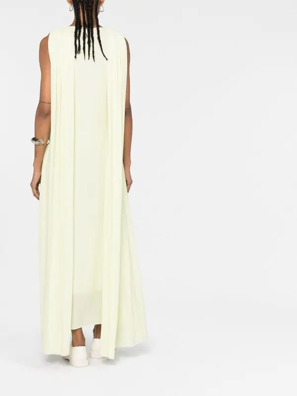 JIL SANDER Draped Midi Dress - Yellow