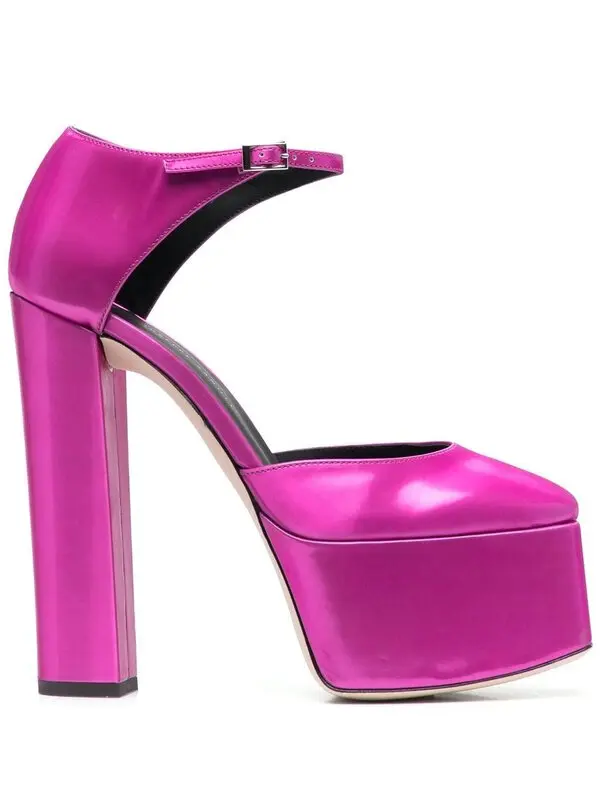 GIUSEPPE ZANOTTI Platform Leather Pumps - Fuchsia