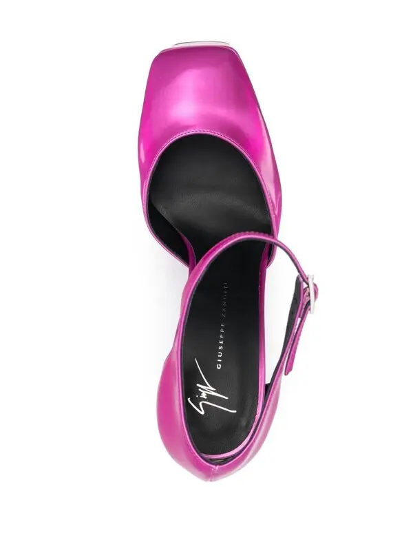 GIUSEPPE ZANOTTI Platform Leather Pumps - Fuchsia