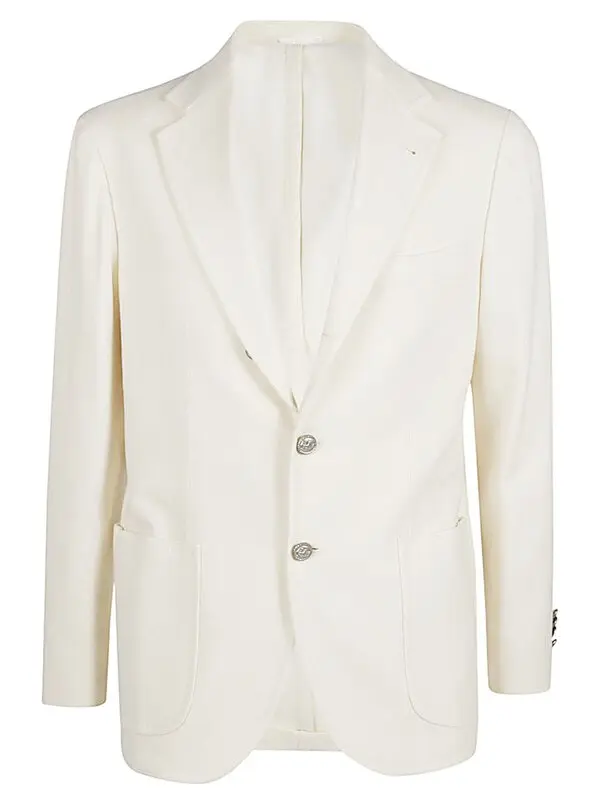 SARTORIO Single-breasted Jacket - White
