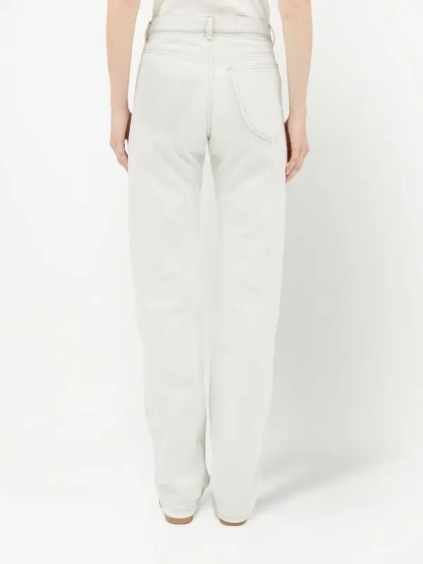 MAISON MARGIELA High-waisted Straight Leg Denim Jeans - Cream